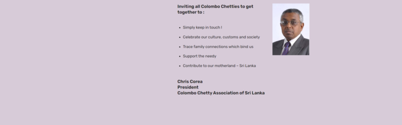Colombo Chetty Association of Sri Lanka – CCASL